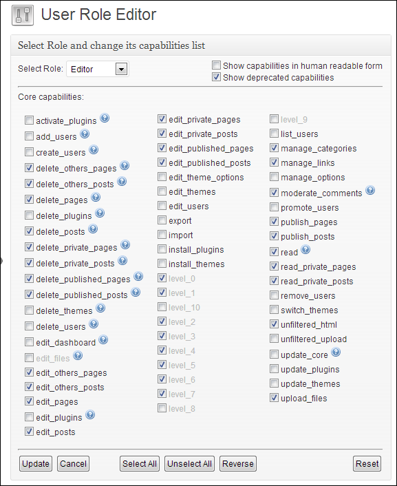 Default Editor Role | Jerry R Cole Consulting Group, LLC
