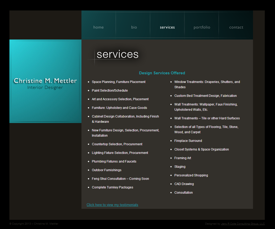 Mettler European Design | Jerry R Cole Consulting Group, LLC